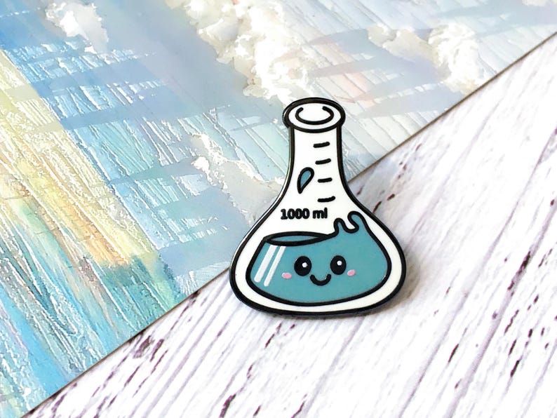 Microscope Beaker Chemistry Science Enamel Pin, STEM Badge Pin, Lapel ...