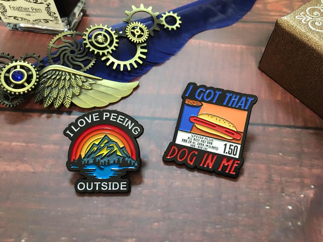 I Love Peeing Outside Enamel Pin Funny Pin Badge - Lapel Pin Hat Pin ...