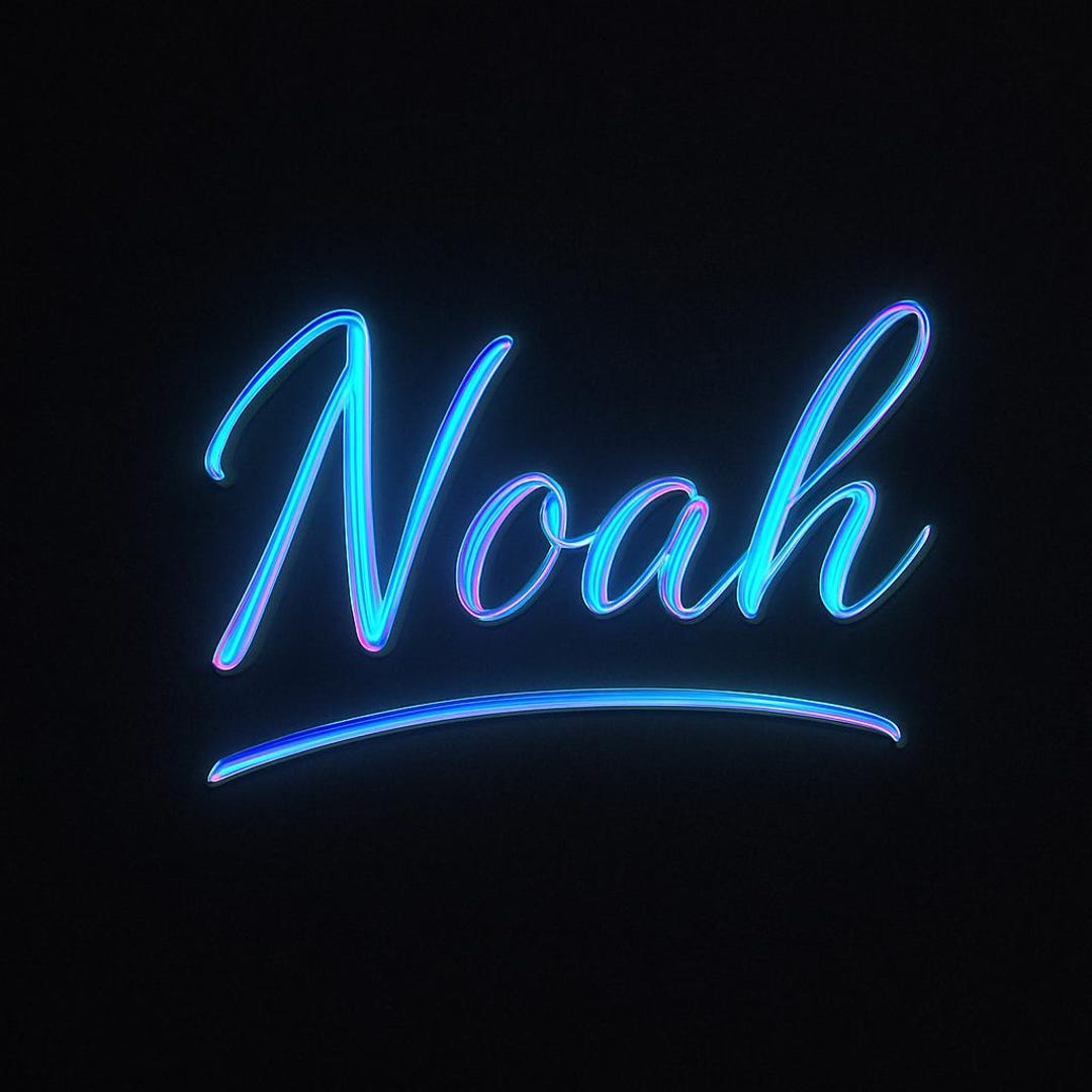 Custom Name Logo | Holographic Neon Signature | Personalized Name PNG ...