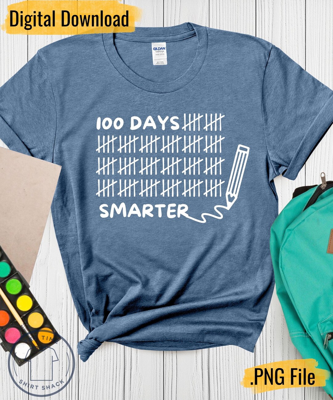 100 Days of School Digital File for T Shirt • .PNG File • Teacher T ...
