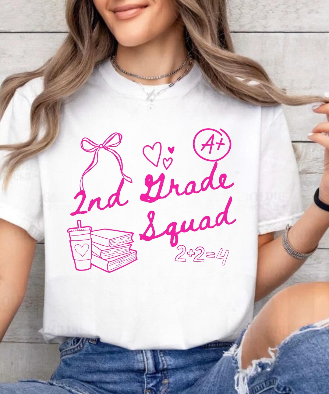 2nd Grade Squad Shirt Design: Teacher Crew PNG (digital File) - Etsy