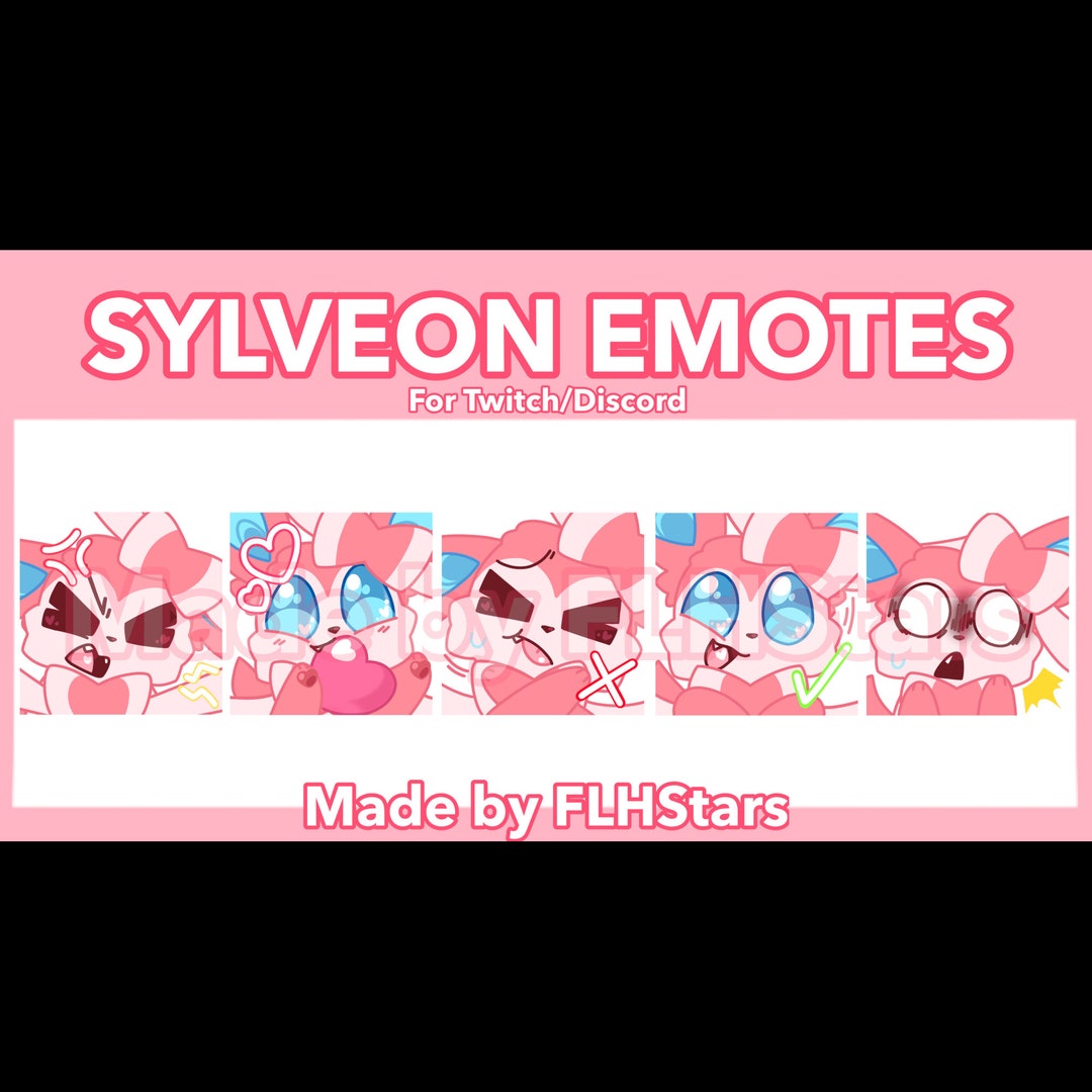 Sylveon Emotes for Twitch/discord (5 Pack) | Angry | Hearts ...