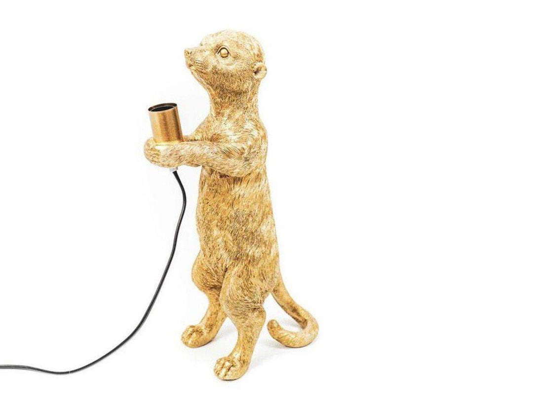 Enhance Your Interior With This Eye-catching Gold Meerkat Lamp - Etsy
