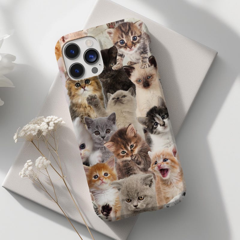 Cute Cat Phone Case - Etsy