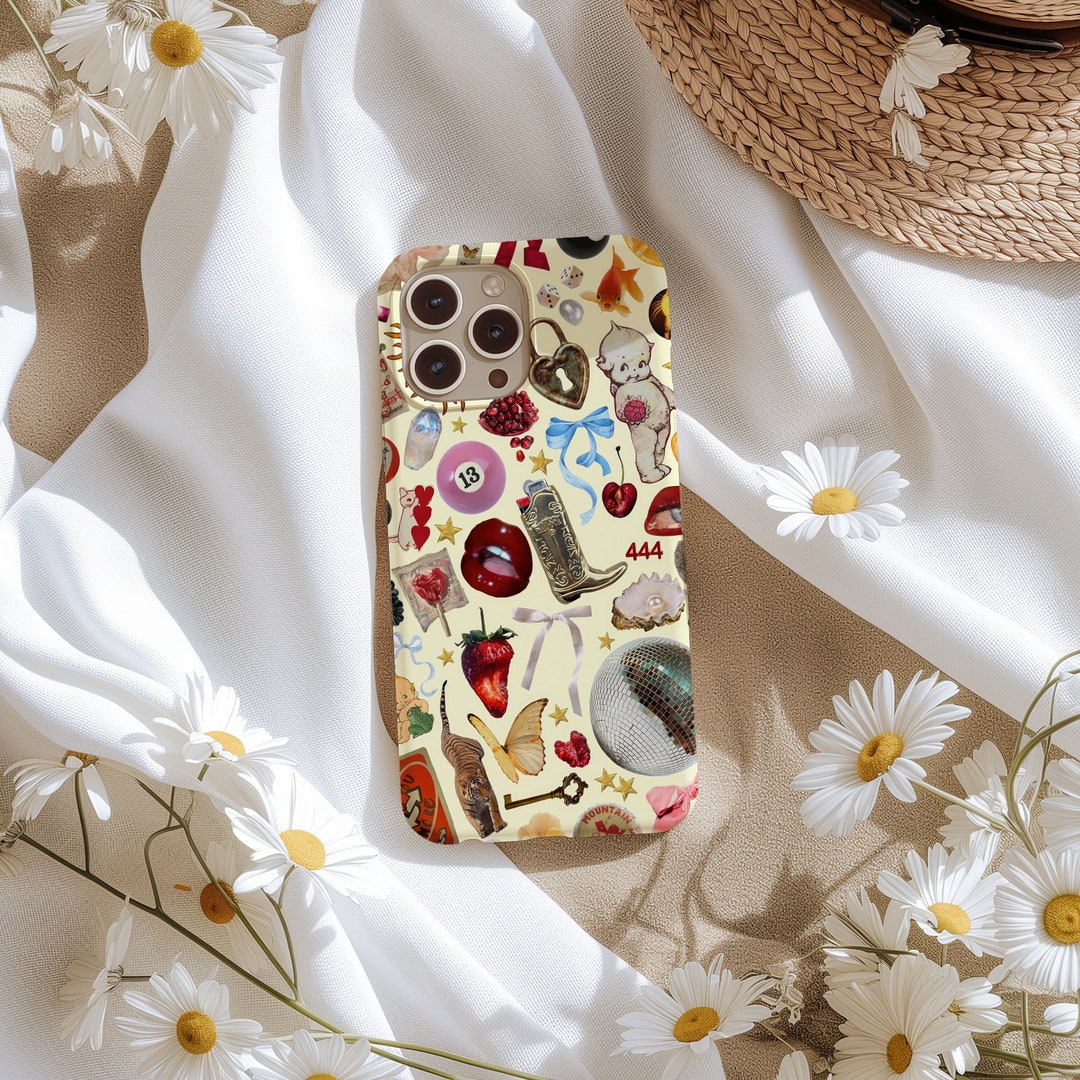 Vintage Collage Phone Case, Cute Trendy Phone Cover, Mosaic, iPhone 16 ...
