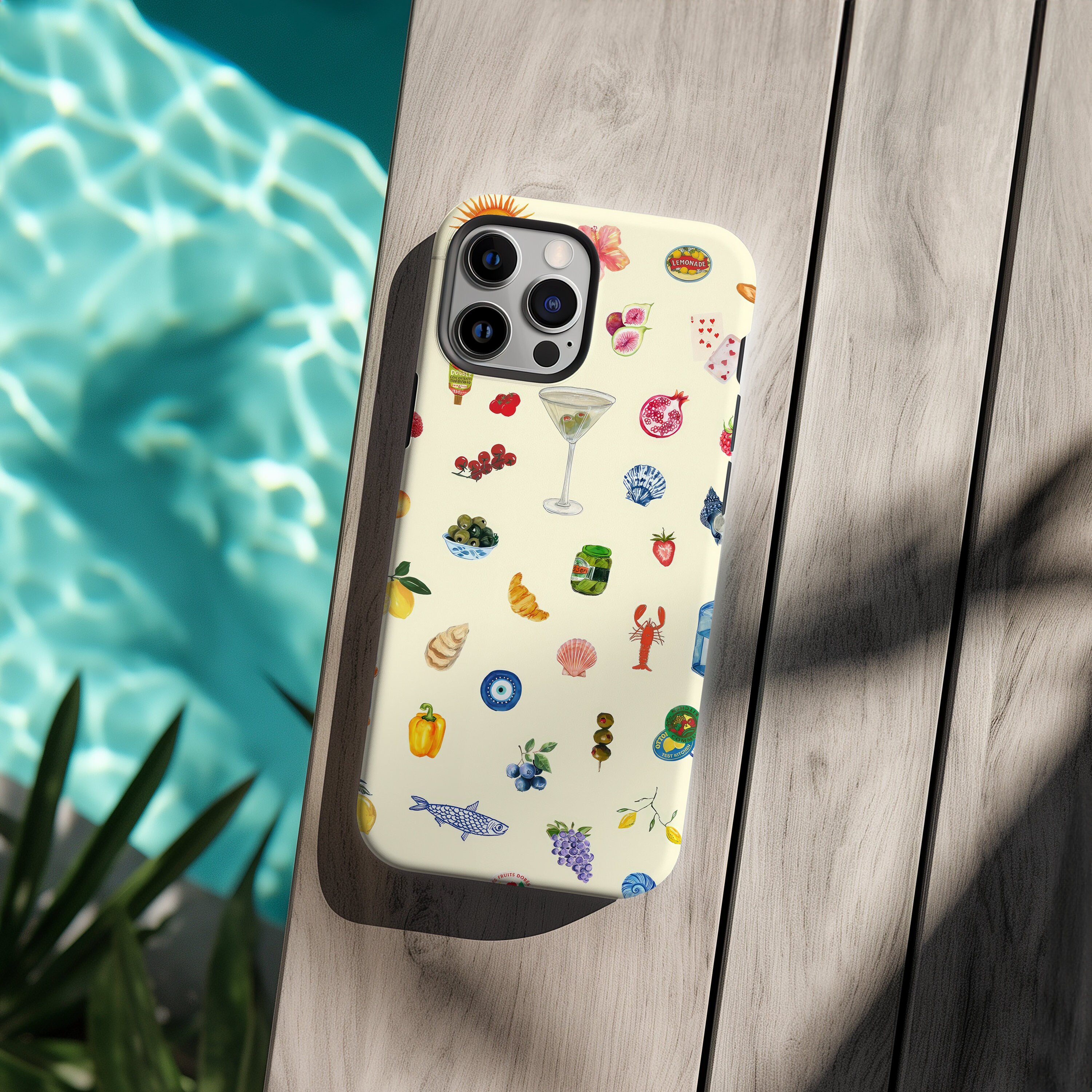 Summer Phone Case, Food, Fruit, Drinks, Coastal Cute Cover, iPhone 17 ...