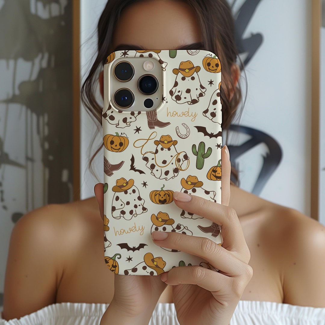 Western Ghost Phone Case, Cute Halloween, Cowboy Phone Cover, iPhone 16 ...