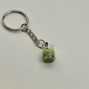 Miniature Boba Green Tea Charm Keychain - Etsy