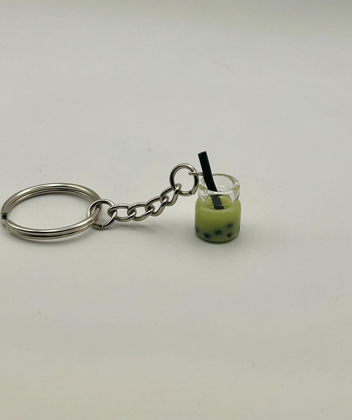 Miniature Boba Green Tea Charm Keychain - Etsy