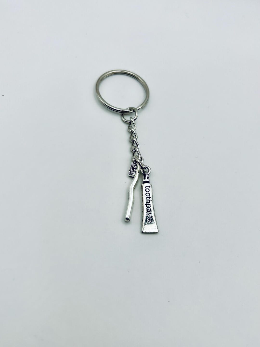 Miniature Toothbrush and Toothpaste Charm Set Keychain Dental Charms - Etsy