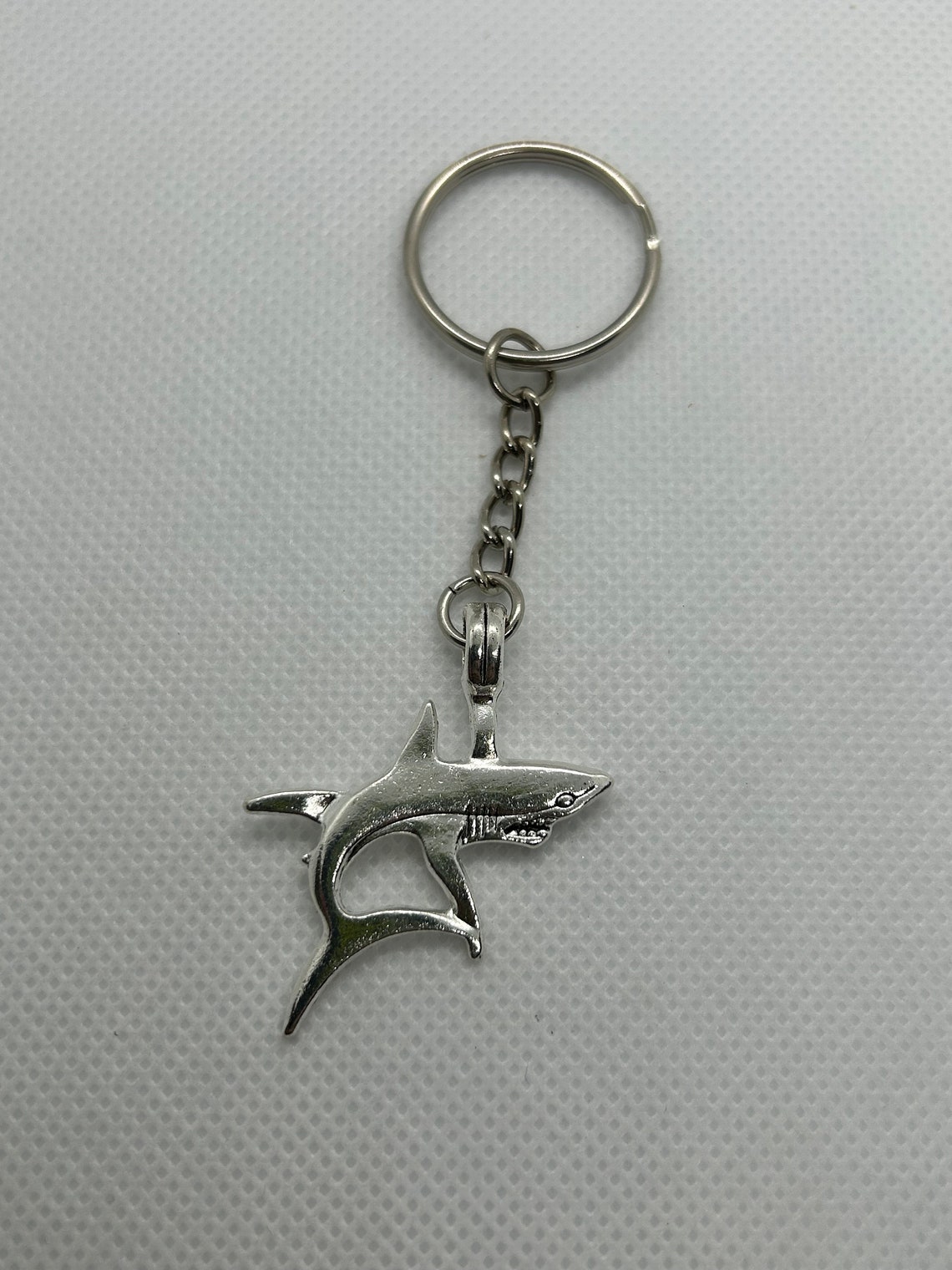 Detailed Silver Shark Keychain - Etsy