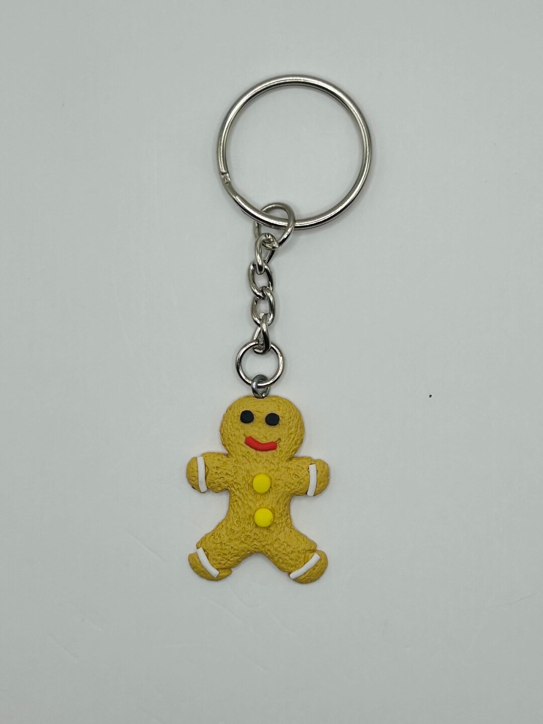 Miniature Gingerbread Man Charm, Keychain - Etsy