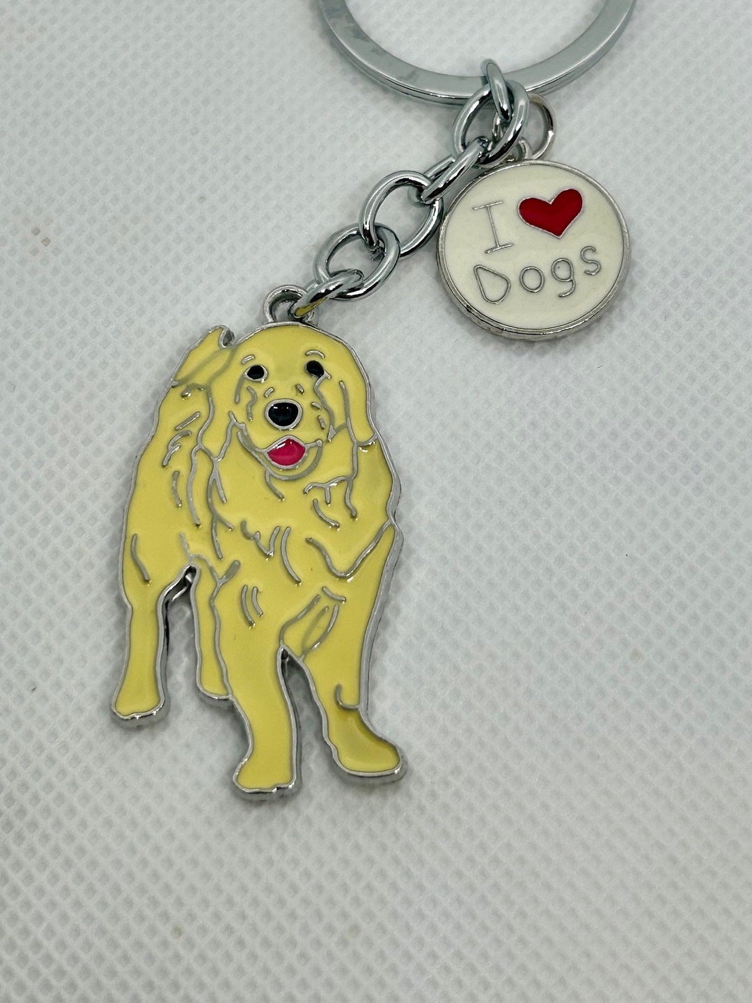 Golden Retriever Keychain - Etsy