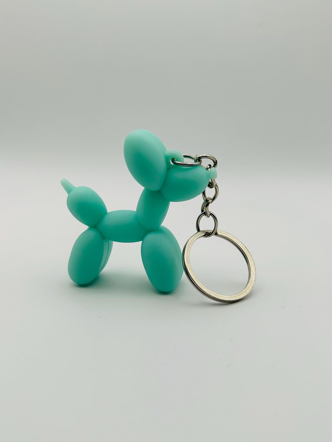 Pale Green Balloon Dog Keychain - Etsy