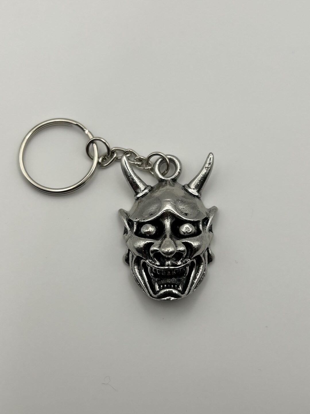 Large Devil Demonic Head Keychain - Etsy