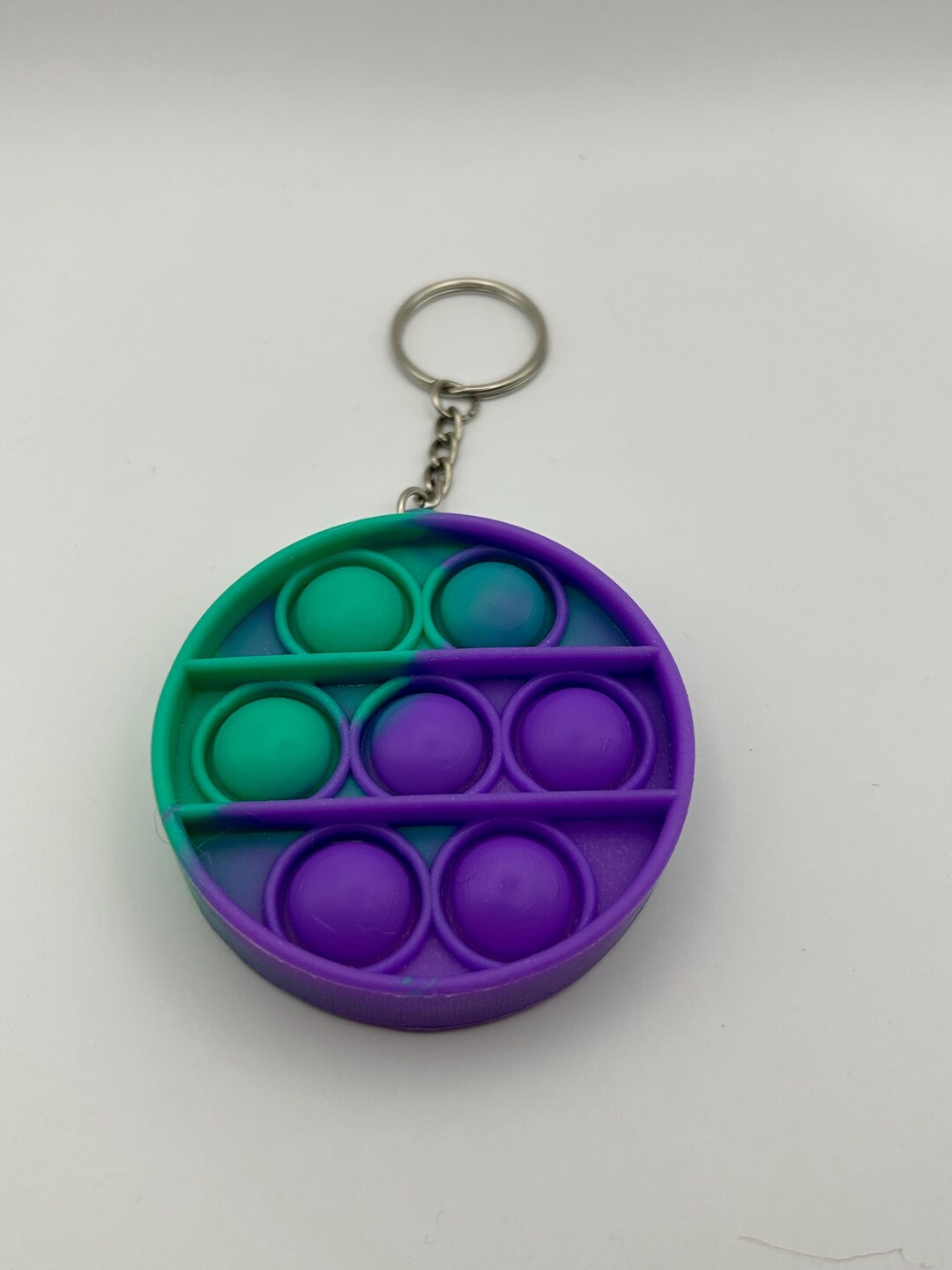 Purple and Green Popping Bubble Style Round Keychain - Etsy