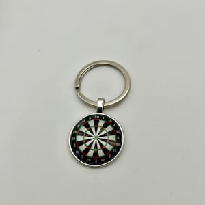 Dart Board Charm Keychain - Etsy