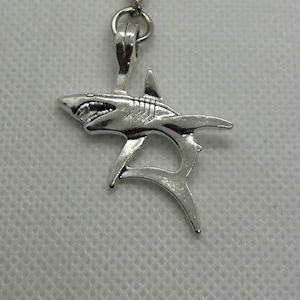 Detailed Silver Shark Keychain - Etsy