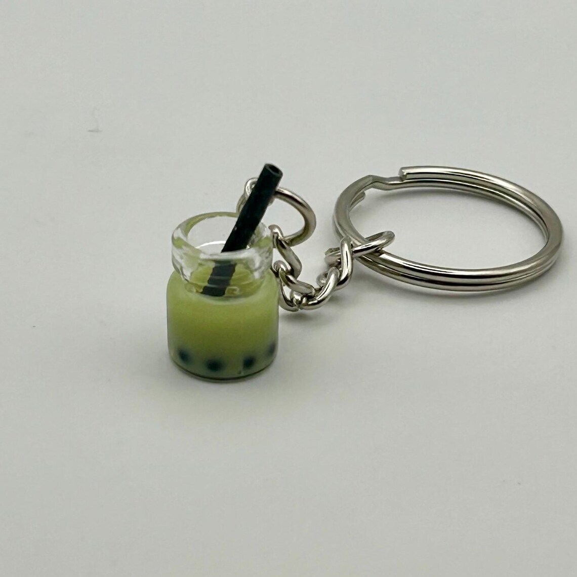 Miniature Boba Green Tea Charm Keychain - Etsy