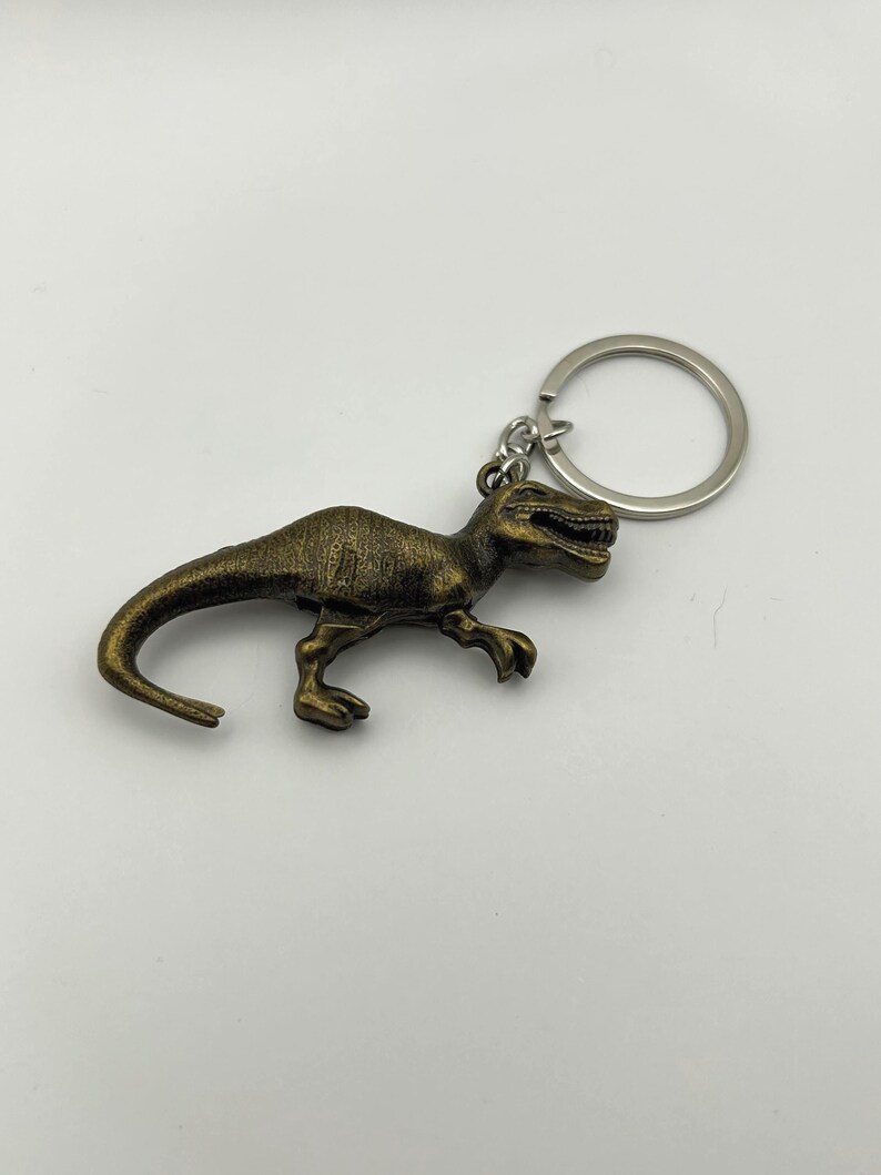 Bronze Dinosaur Keychain With Moving Legs - Etsy