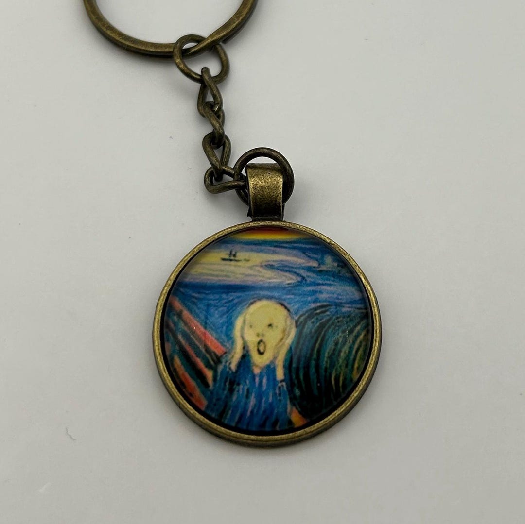 Artistic Screaming Charm Keychain, Art Charm - Etsy