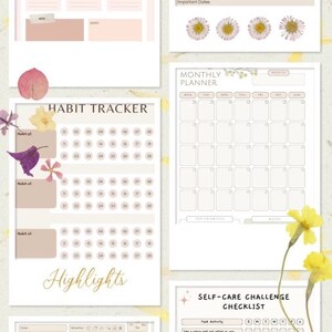 Undated Pink/beige Aesthetic Planner - Etsy