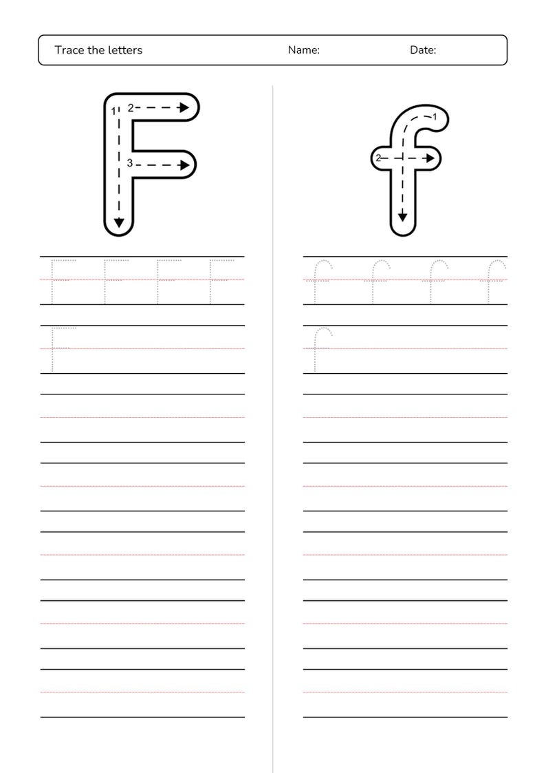 Alphabet Tracing & Practice PDF | Printable Kids Handwriting Worksheet ...