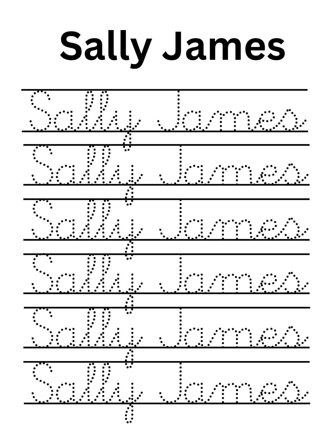 Custom Name Tracing Page & Alphabet Tracing Worksheet | Personalized ...