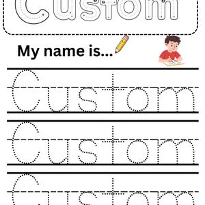 Custom Name Tracing Page & Alphabet Tracing Worksheet | Personalized ...