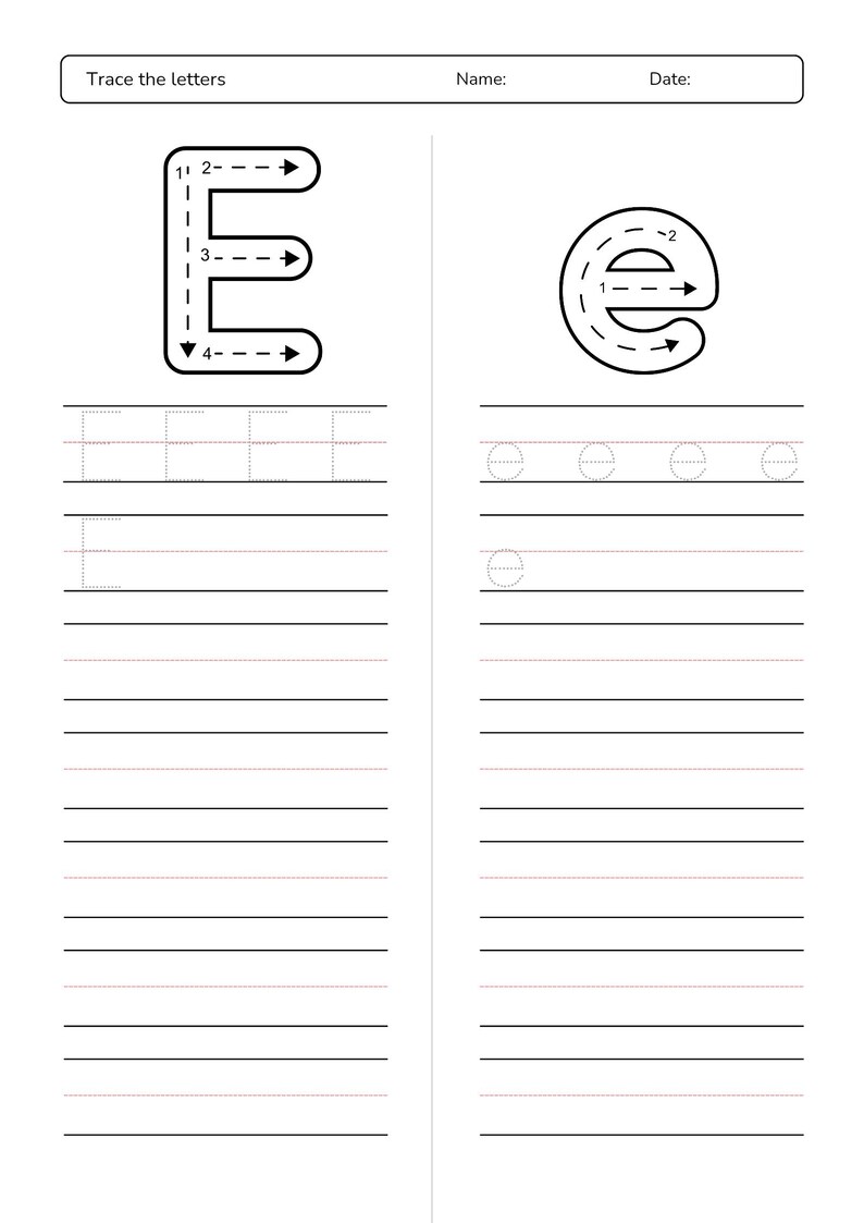 Alphabet Tracing & Practice PDF | Printable Kids Handwriting Worksheet ...