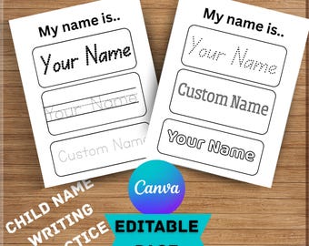 Personalized Name Tracing Worksheet | Editable Handwriting Practice ...