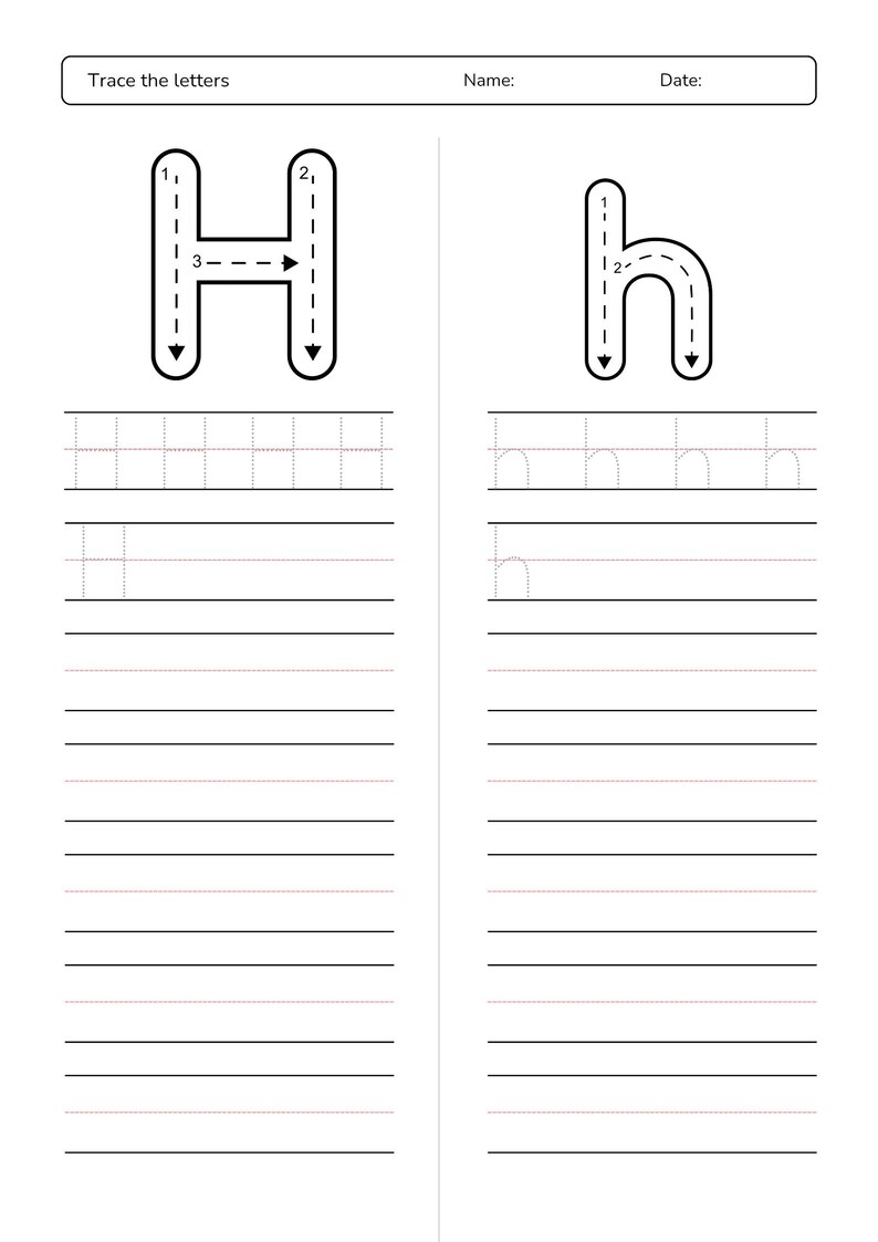 Alphabet Tracing & Practice PDF | Printable Kids Handwriting Worksheet ...