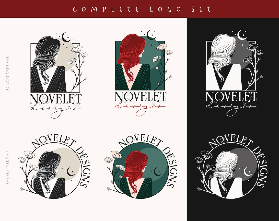 NOVELET DESIGNS 38 Eclectic Logo Design boutique - Etsy