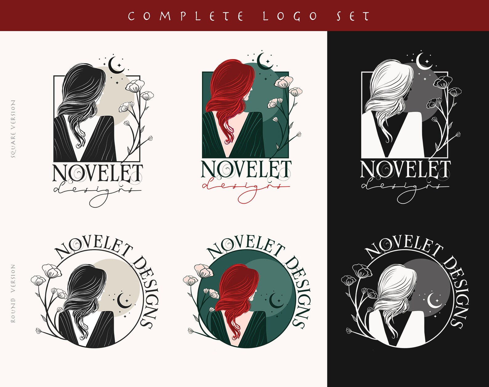 NOVELET DESIGNS 38 Eclectic Logo Design boutique - Etsy