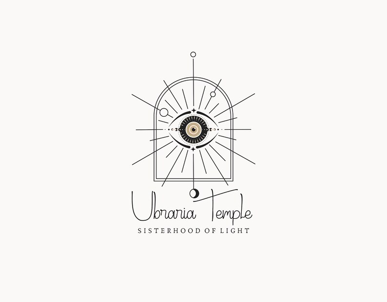 UBRARIA TEMPLE 53 Eclectic Logo Design mystic Spiritual - Etsy