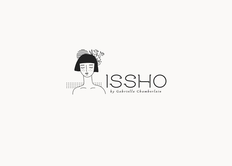 ISSHO 14 Modern Minimal Logo Design stylish Girl - Etsy