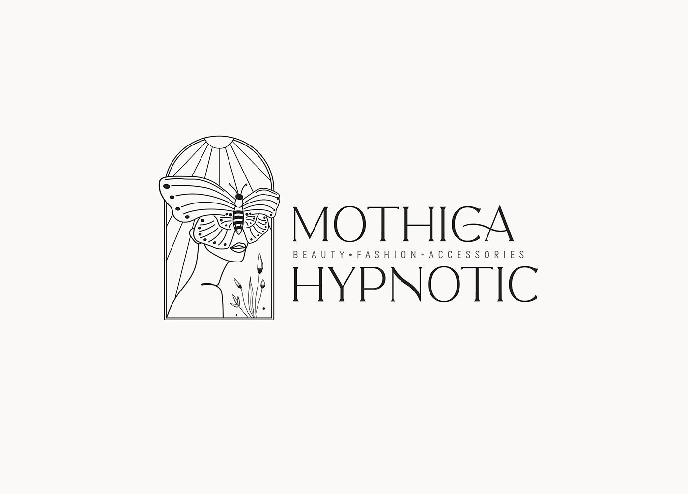 MOTHICA HYPNOTIC 5 Modern Minimal Logo Design moth | Etsy