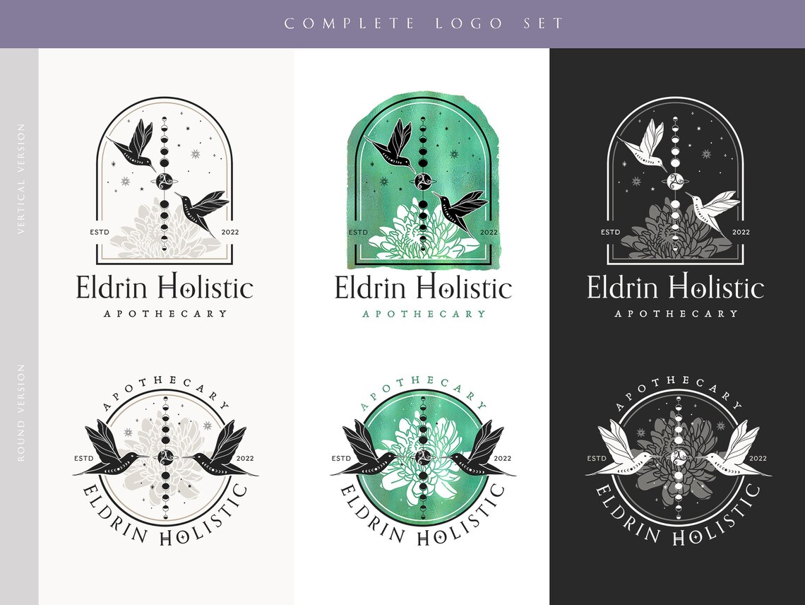 ELDRIN HOLISTIC 52 Eclectic Logo Design holistic - Etsy