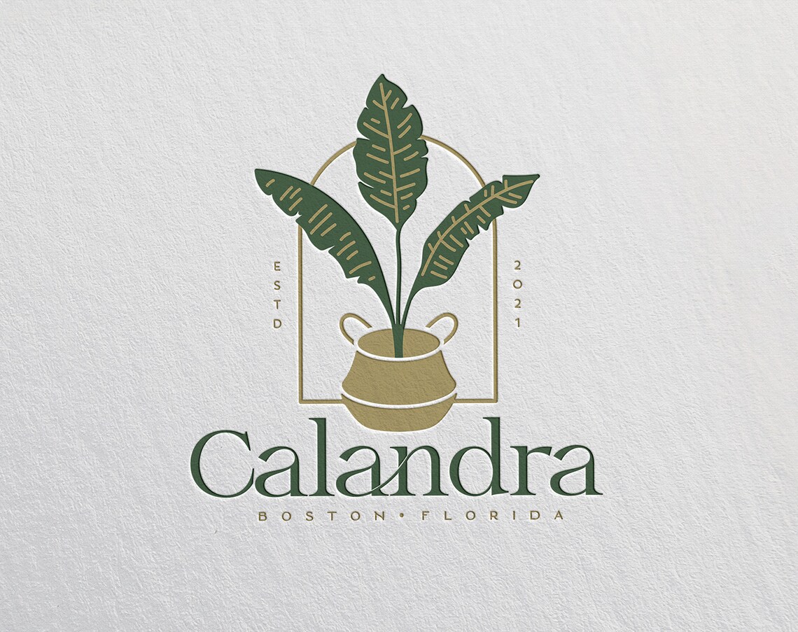 Eclectic Plant Logo Design: Boho Botanical Brand Identity | 36 | - Etsy