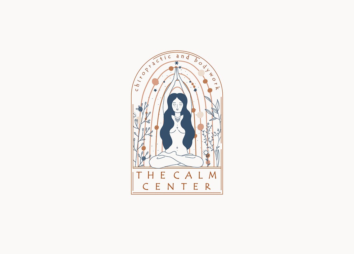 THE CALM CENTER 23 Modern Minimal Logo Design yoga - Etsy Australia