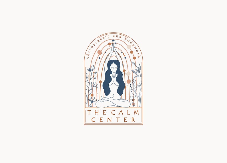 THE CALM CENTER 23 Modern Minimal Logo Design yoga - Etsy
