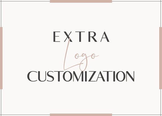 Extra Logo Customization BASIC on Premade Designs | Etsy