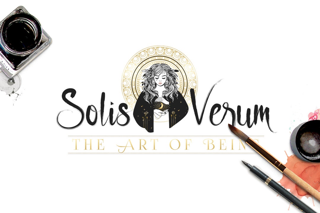 Pre Designed LOGO and Watermark (solis Verum - Crescent Moon Goddess ...