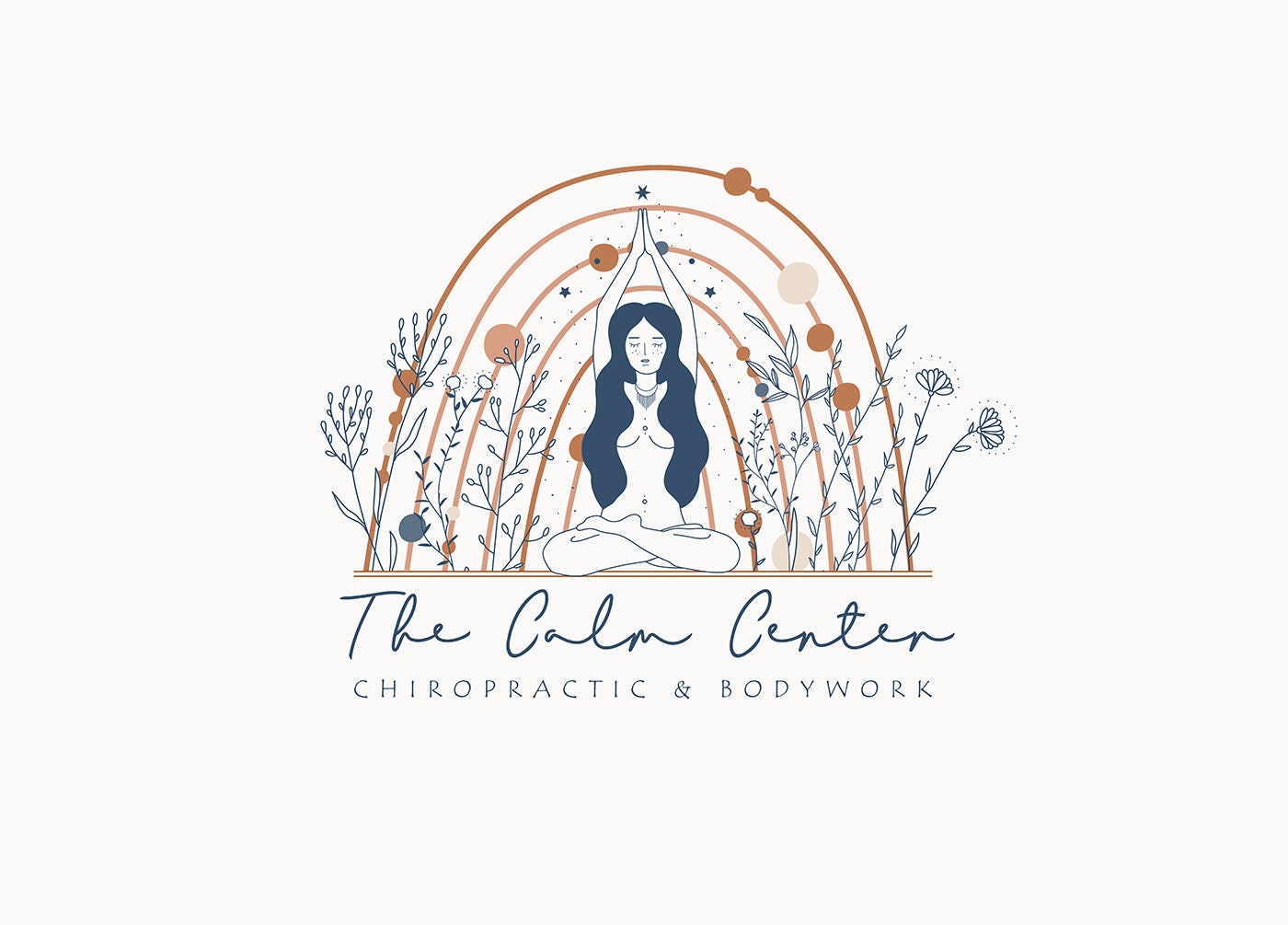 THE CALM CENTER 23 Modern Minimal Logo Design yoga - Etsy Australia