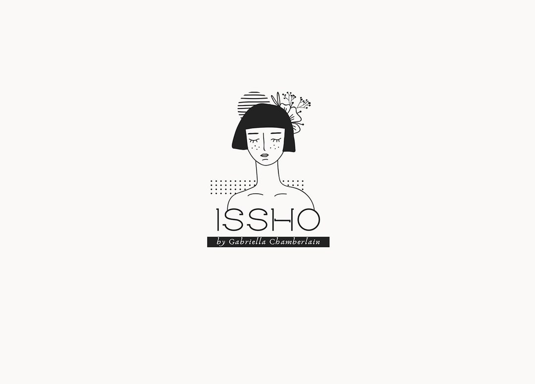 ISSHO | 14 | Modern Minimal Logo Design (stylish, Girl, Flowers, Design ...