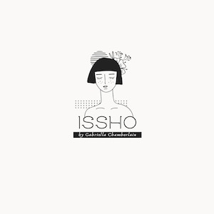 ISSHO | 14 | Modern Minimal Logo Design (stylish, Girl, Flowers, Design ...