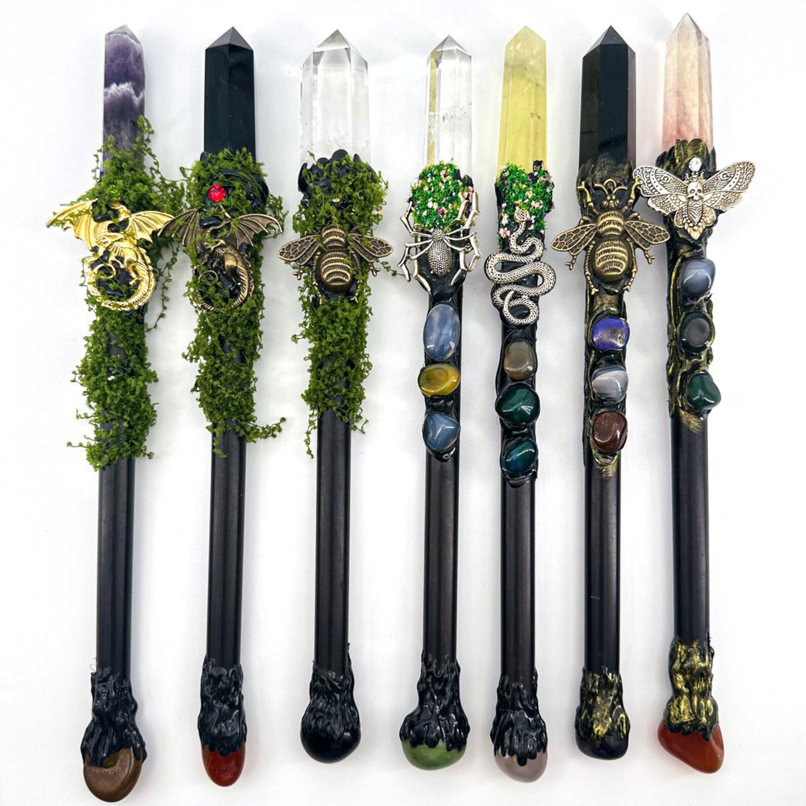Palatialcrystal Handcrafted Crystal Wands Unique Gemstone Wand With ...