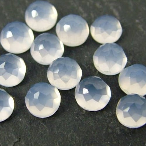 Natural Chalcedony Rose Cut Round Cabochon Various Sizes - Etsy