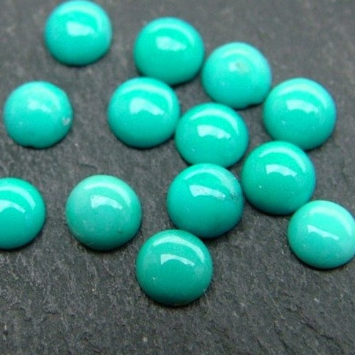 Natural Tibetan Turquoise Round Shape Cabochon 11mm - Etsy