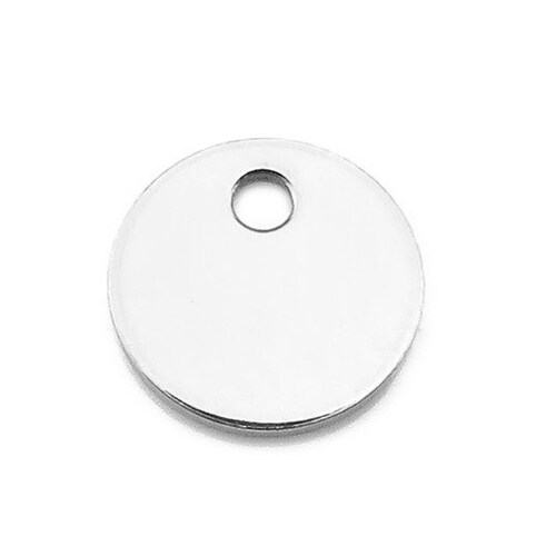 6 of 925 Sterling Silver Round Disc Tag Charms 6mm. Polish - Etsy